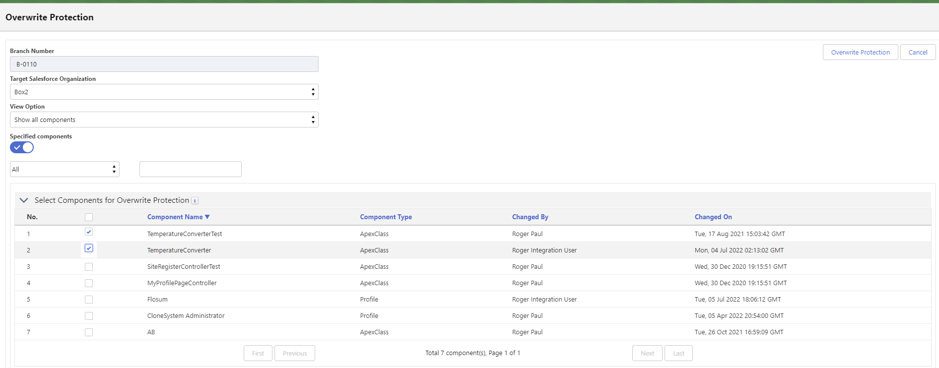 Overwrite Protection Feature